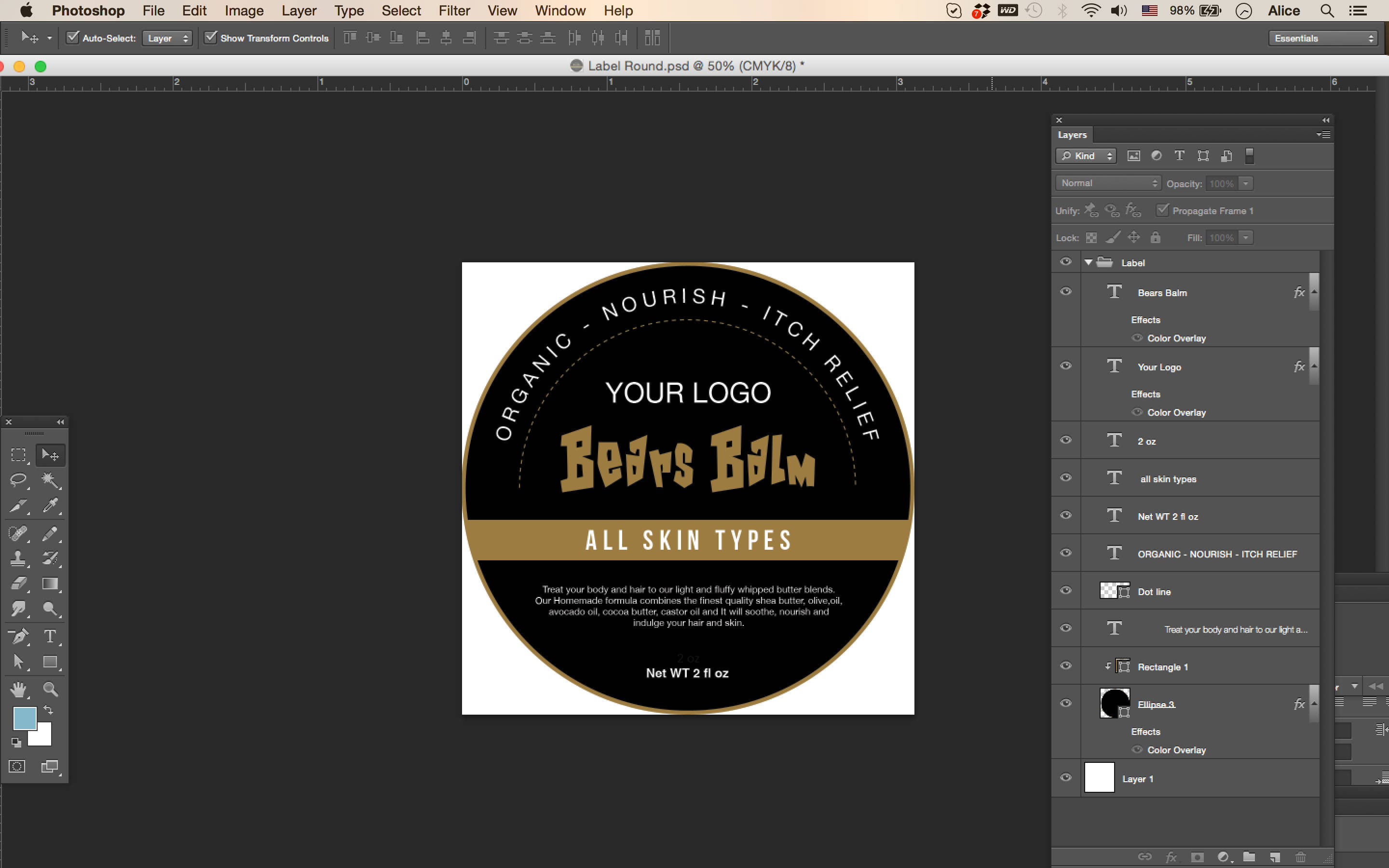 MAN BALM Label, Beard Balm Label, Man Label, Salves Label, Round Labels ...