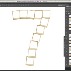 Number Seven Birthday Gift, Photography Storyboard, Collage Board ...