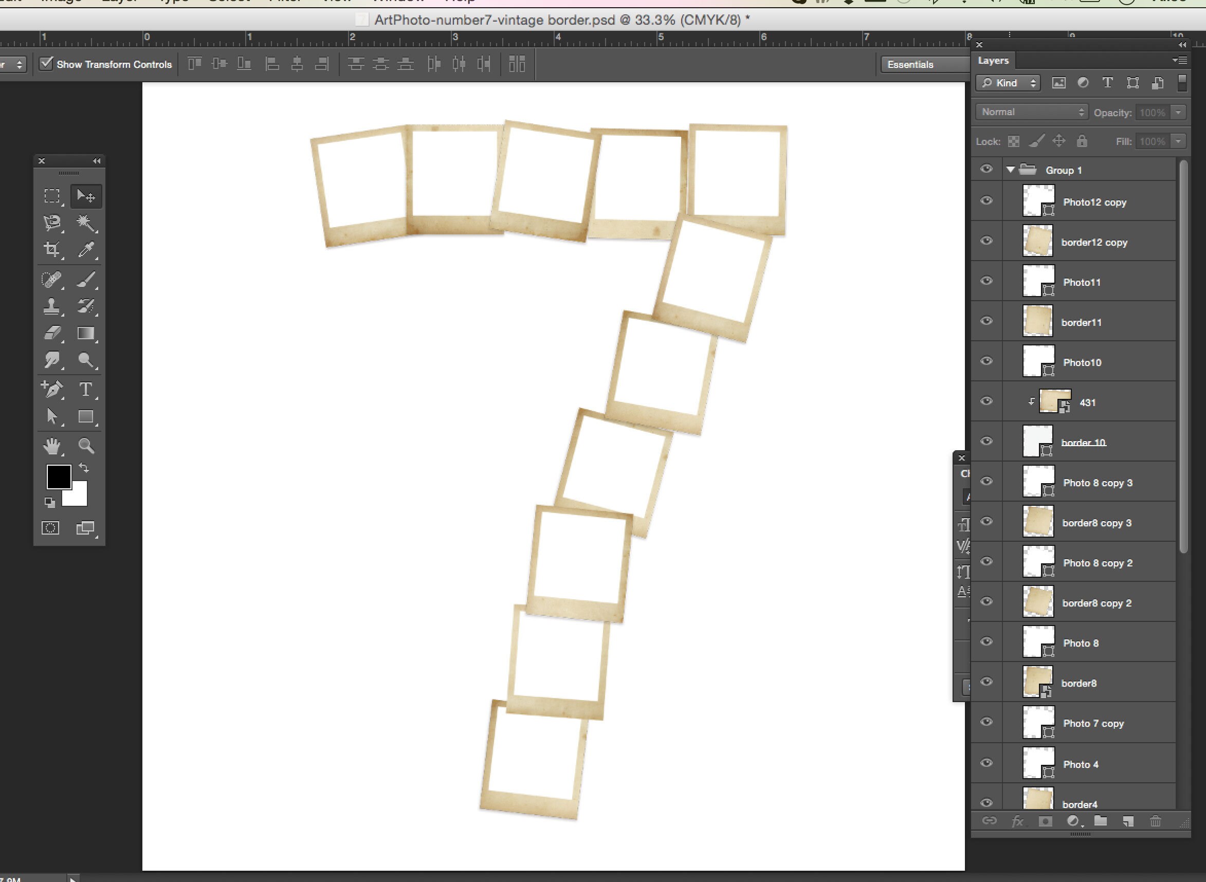 Number Seven Birthday Gift Photography Storyboard Collage | Etsy