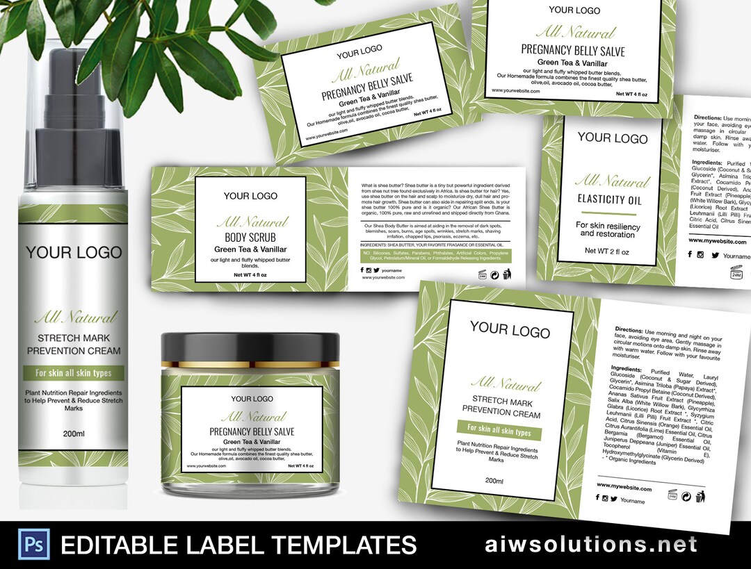 Cosmetics Label, Scrubs & Bath Label, Body Wash Label, Milk Cleaner ...