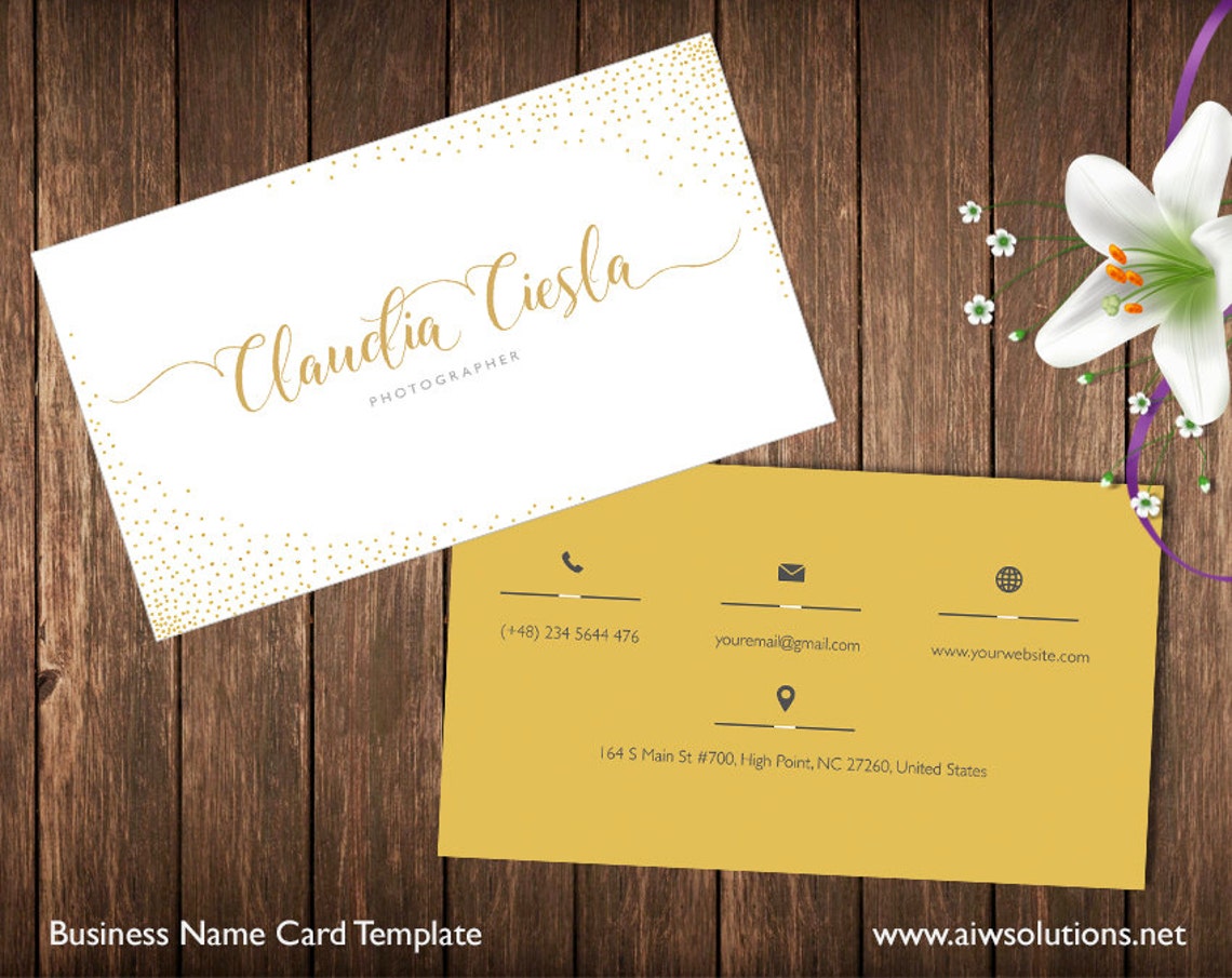 Fashion Business Card Template Name Card Template - Etsy