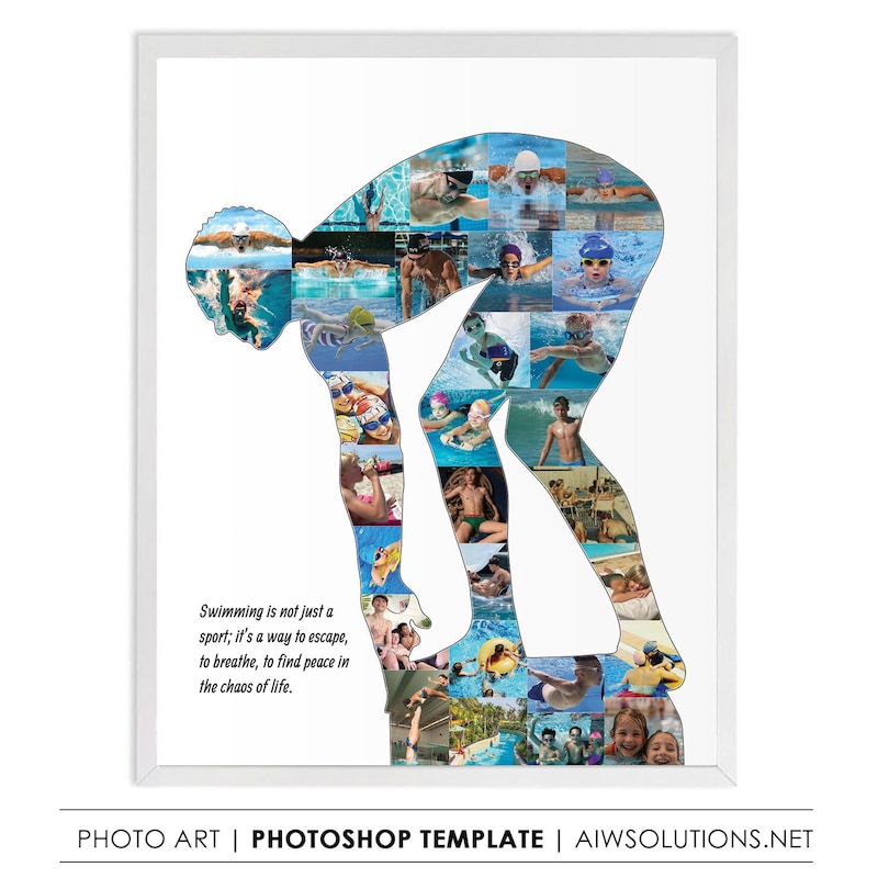 Swimming Photo Collage - Etsy