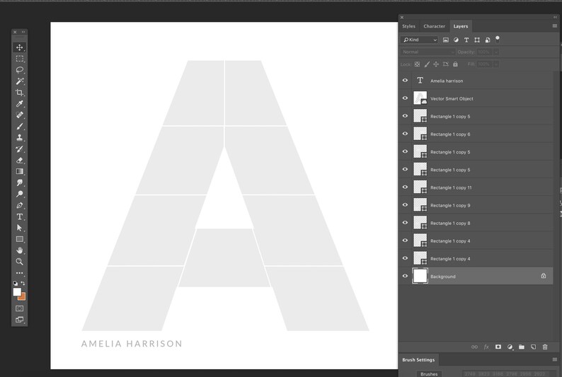 Letter A Photo Collage Alphabet Photo Collage A Within - Etsy