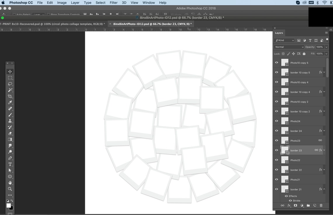 Circle Shape Photo Collage Templates FAMILY Photo Collage - Etsy