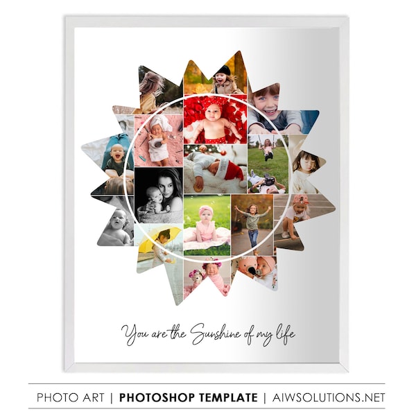 Sun Collage Art - Etsy