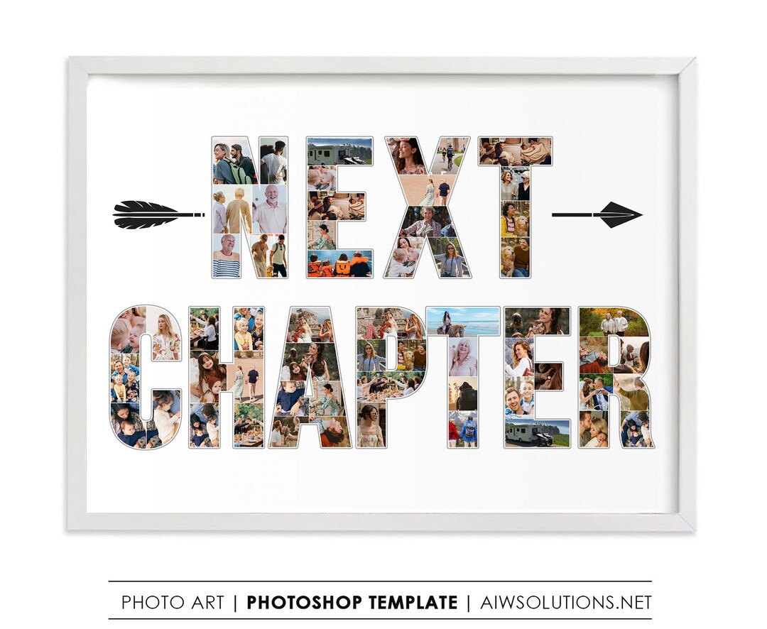 Retirement Photo Collage, Farewell Gift Collage, Next Chapter Photo ...