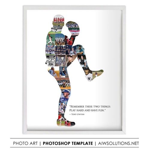 Baseball Custom Photo Collage Gift for Baseball Coach Gift - Etsy