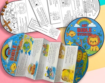 Bible Story Foldables Craft Printable, Cut Color and Assemble Bible ...