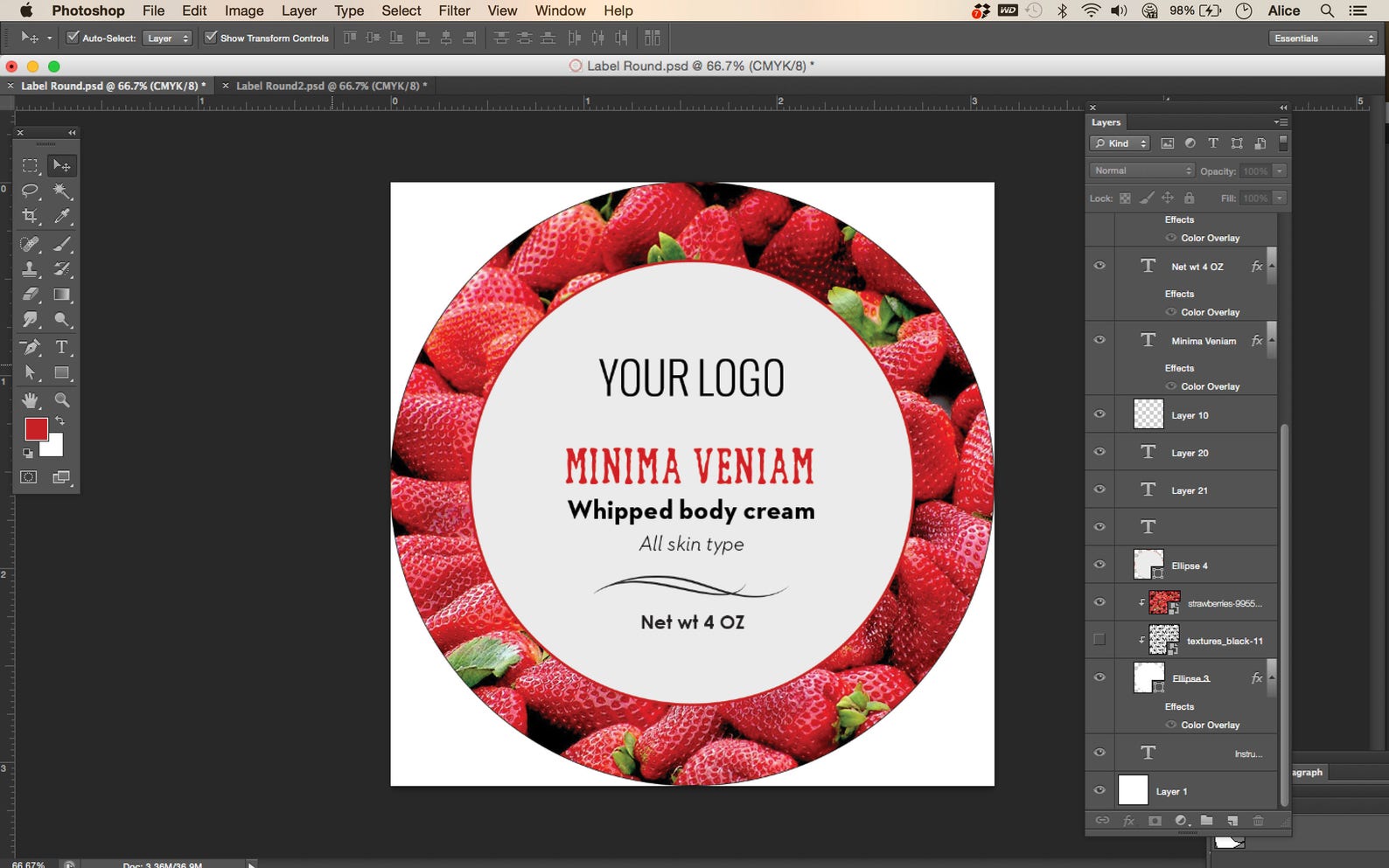 Jar Label Label Template Cream Label TemplateCustom Label | Etsy