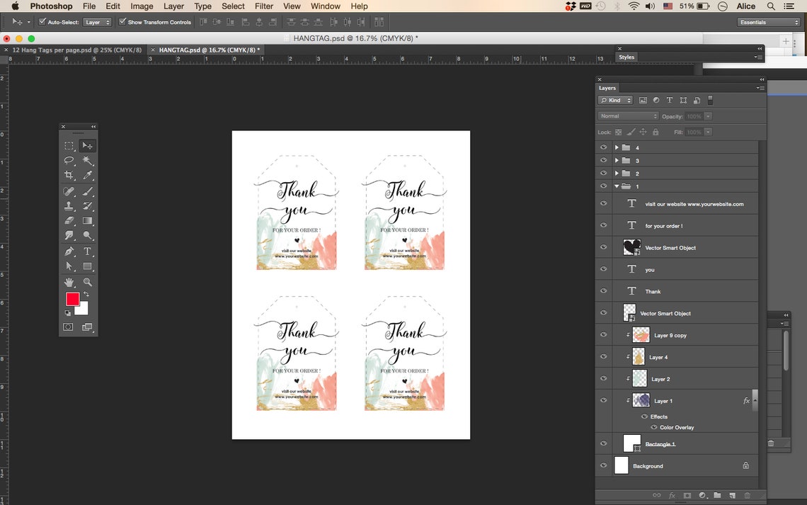 Editable Thank You Tag Product Thank You Tag Hang Tag - Etsy