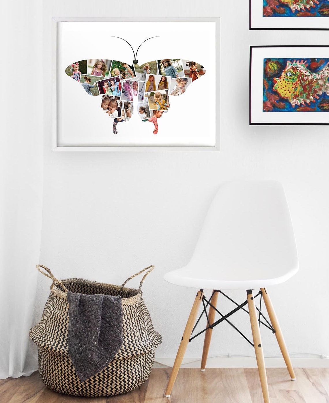 Butterfly Photo Collage Template, Butterfly Baby Shower Ideas ...