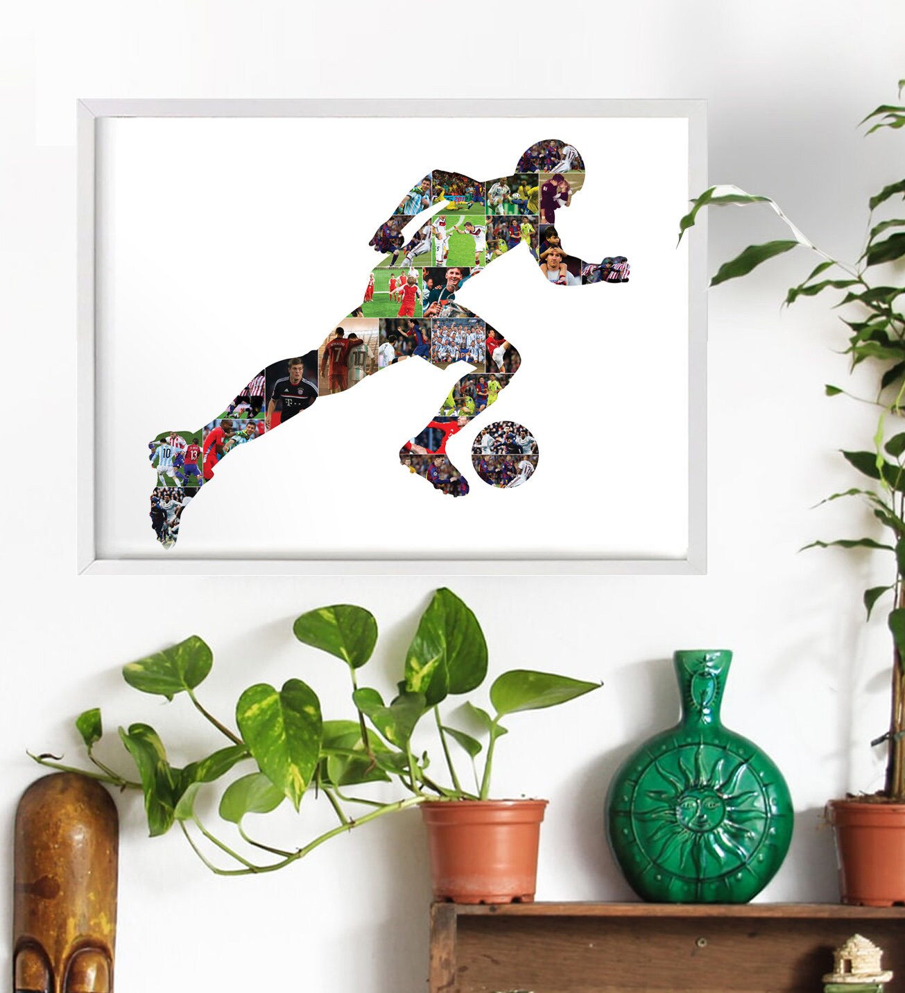 Collage de fotos de fútbol masculino Collage de fútbol - Etsy México