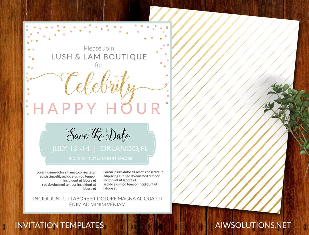 Pop up Invitations, Event Template,save the Date Template, Flyer ...