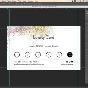Nail Salon Loyalty Cards, Salon Loyalty Business Card, Spa Appointment ...
