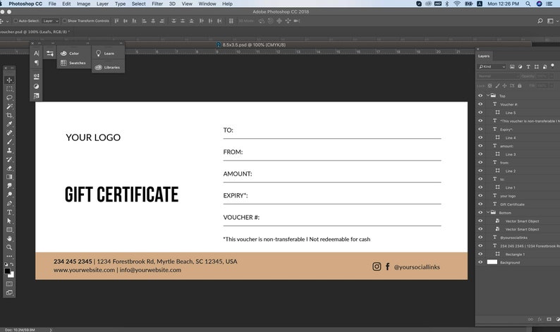 Simple Gift Voucher Template, Gift Certificates Word Template, Gift ...