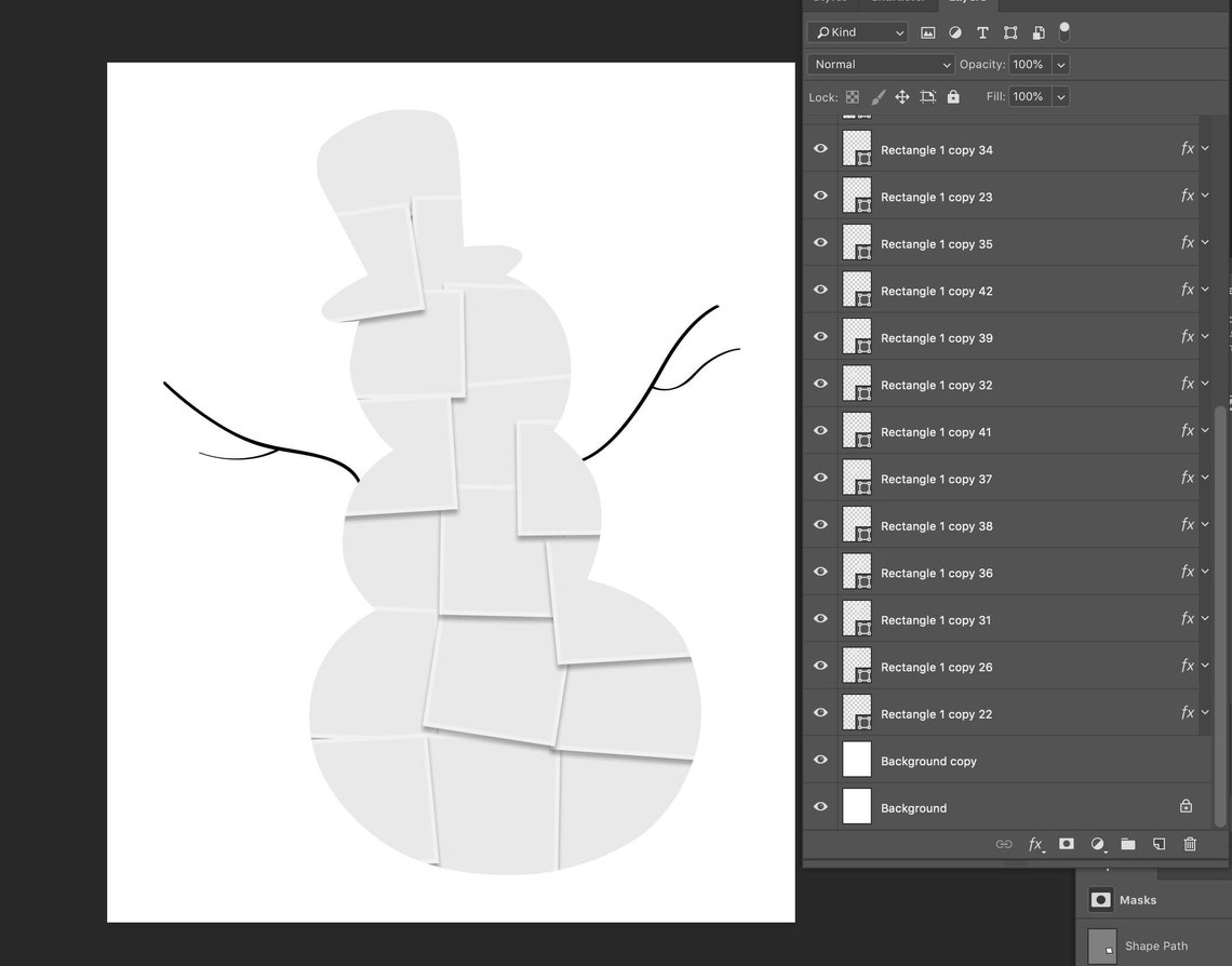 Christmas Snowman Shape Photo Collage Template, Noel Theme Photo ...