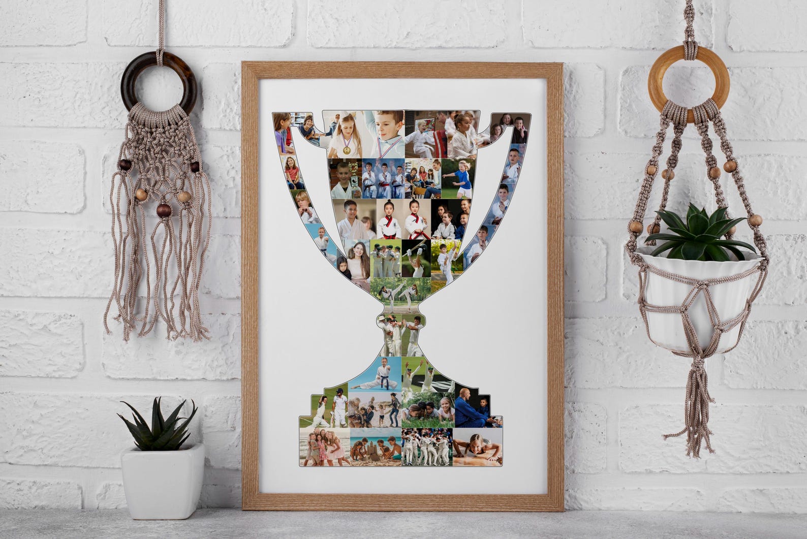 Trophy Photo Collage Template, Award Photo Collage, Sports Trophy ...