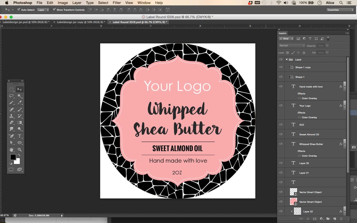 Shea Butter Label Template Body Butter Label Carrier Oils | Etsy Canada