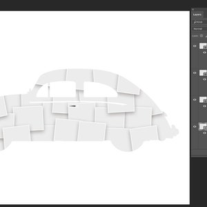 World Map Shape Photo Collage, Retro Car Photo Collage , Classic Car ...