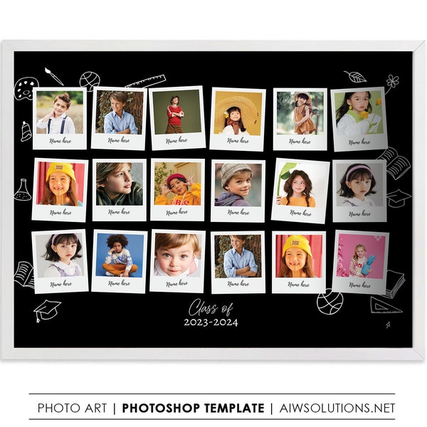 Preschool Class Photo Template - Etsy
