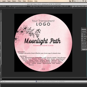 Round Label Template,scrubs & Bath Label, Hang Tag Design,soap Label ...