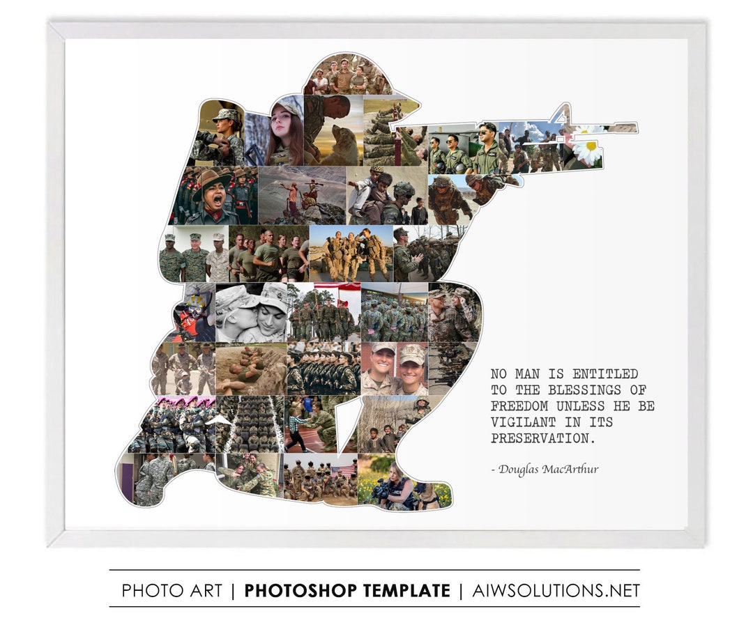Soldier Photo Collage, Military Collage,personalized Military Gift ...