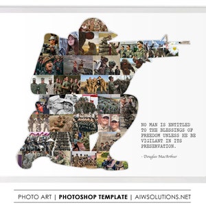 Soldier Photo Collage, Military Collage,personalized Military Gift ...