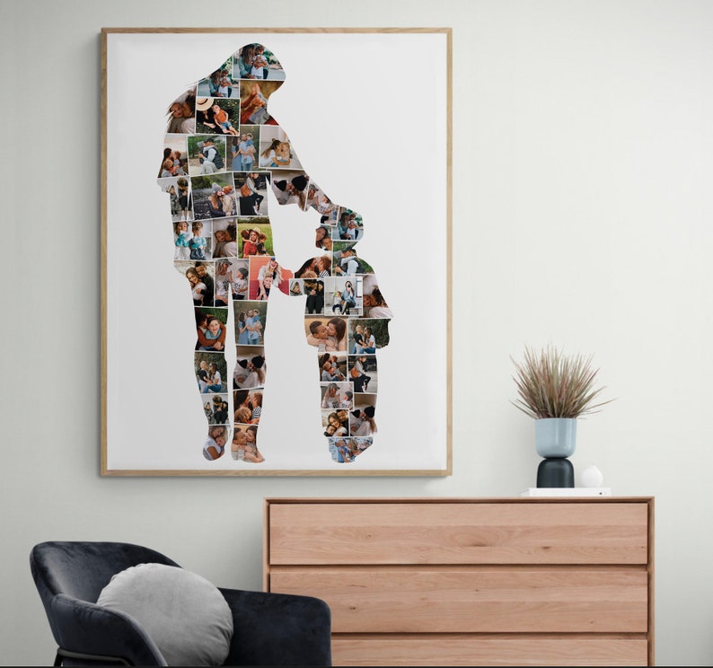 Mom and Son Photo Collage Template, Mother and Boy Template, Gift for ...