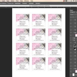 Small Business Mini Tags , Square Tags, Gift Tags, Pink Flower and Gold ...