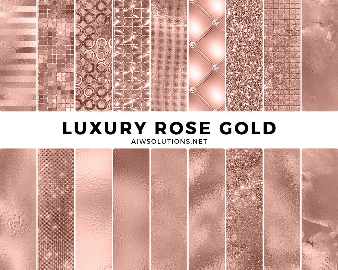 Rose Gold Digital Paper, Rosegold Foil, Pink Glitter Marble Digital ...