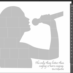 Girl Singer Photo Collage Template, Female Vocalist Gift, Girl Singer ...