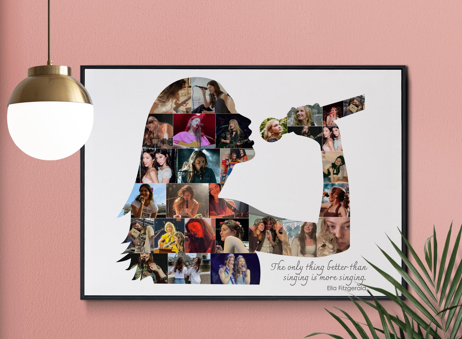Girl Singer Photo Collage Template, Female Vocalist Gift, Girl Singer ...
