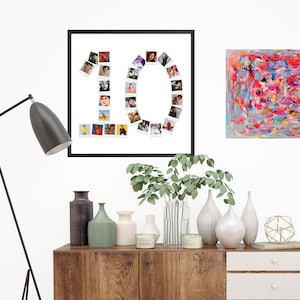 Number 10 Photo Collage Template, 10 Anniversary Photo Collage Template ...