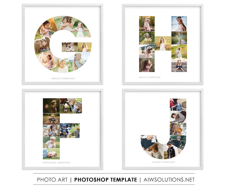 Letter G Photo Collage Alphabet Photo Collage Letter F - Etsy