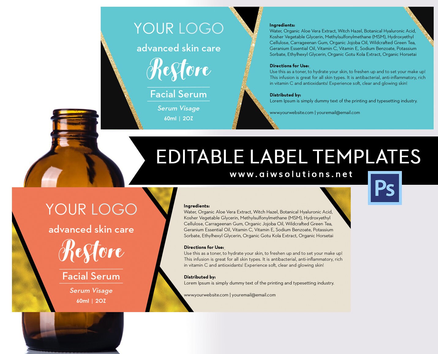 Cosmetics label Scrubs & Bath Label Body Wash Label Bar | Etsy