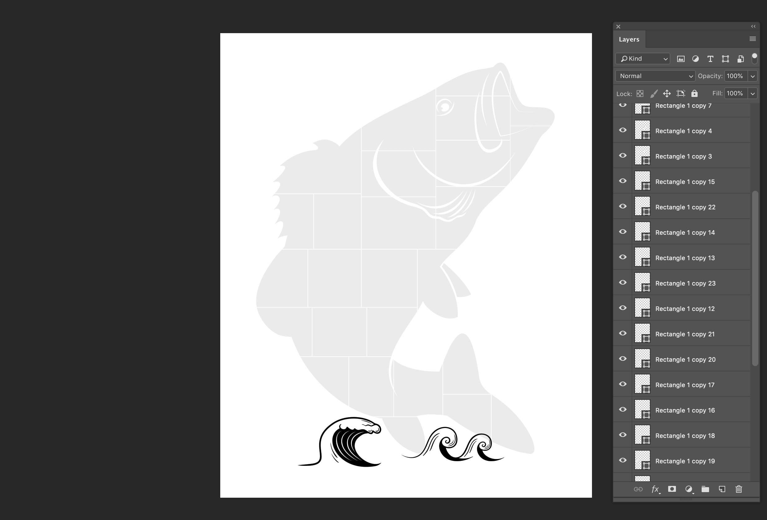 Fishing Photo Collage Template Fish Shape Fishing Art Shape - Etsy UK