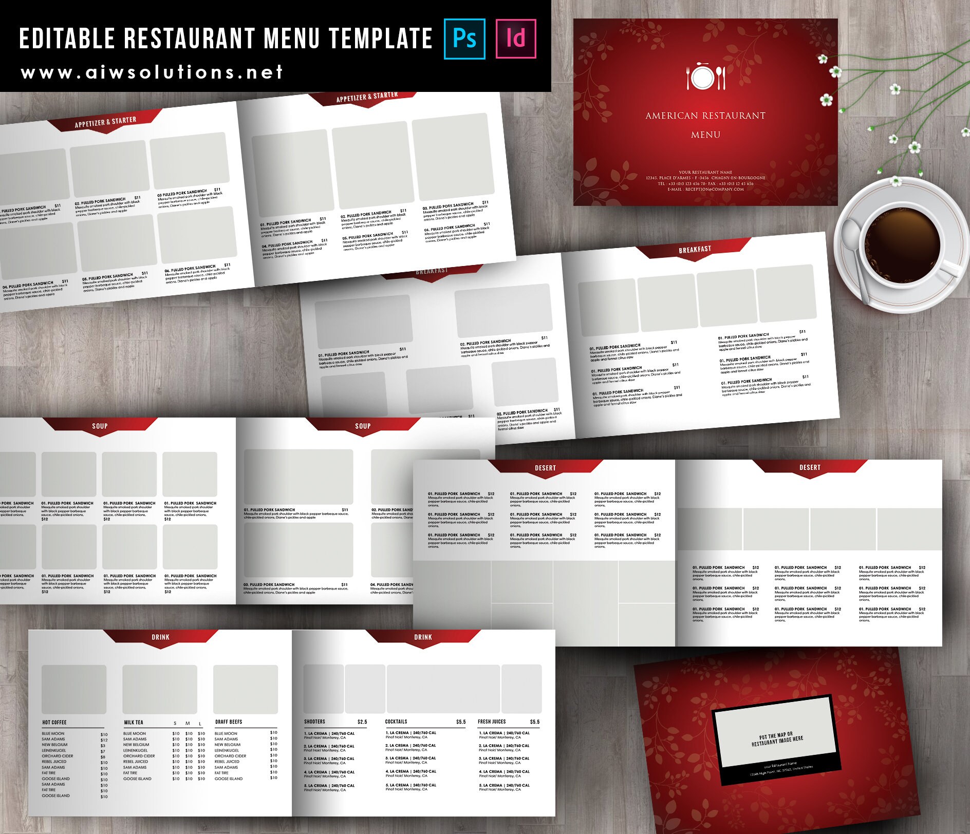 Food Menu Template, Drink Menu, Minimal Restaurant Menu, Elegance Menu ...