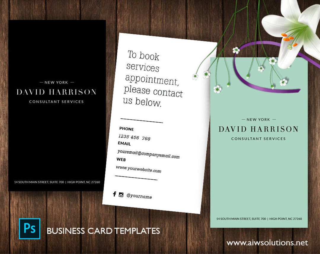 Simple Name Card Minimalist Calling Card Black and White - Etsy