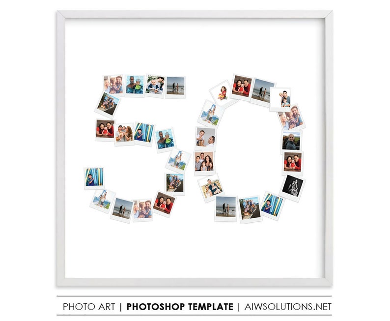 Number Fifty Birthday Gift Photography Storyboard Number 50 - Etsy