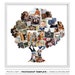 Tree Shape Photo Collage Template, Modern Genealogy Photo Frame, Gift ...