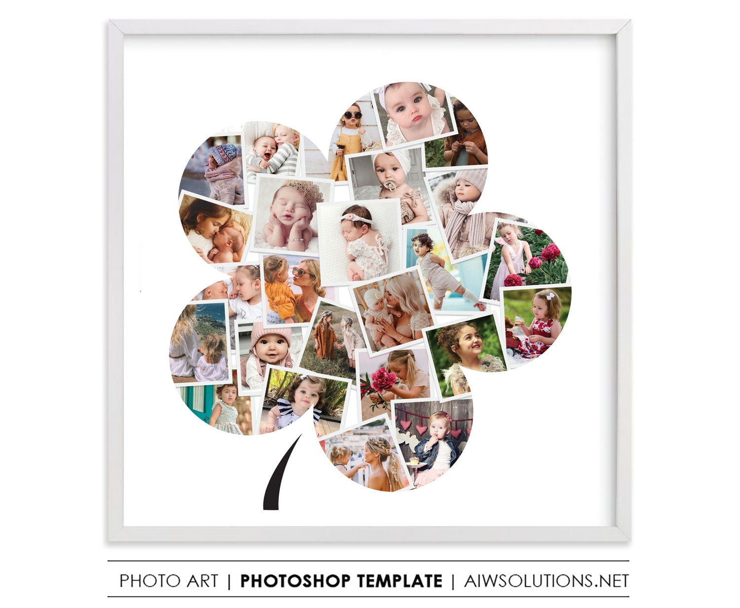 Forma de flor Photo Collage Plantillas collage de fotos de - Etsy México