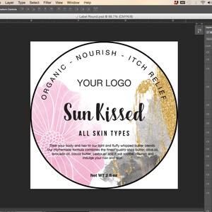 Shea Butter Label Template, Body Butter Label, Carrier Oils Label ...