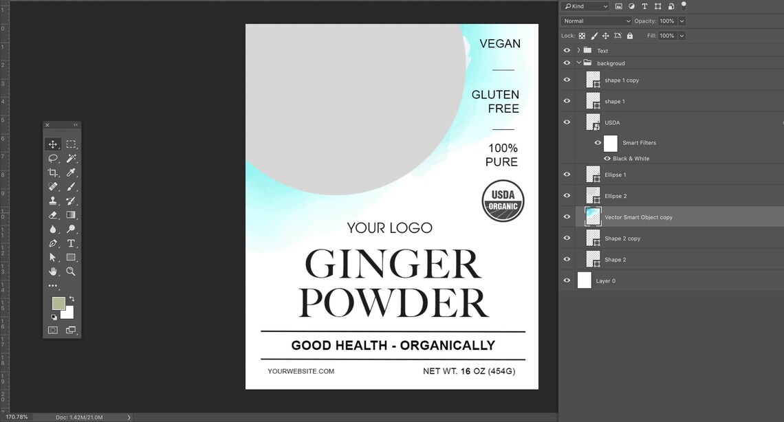 Pouch Label Template Label Design Editable Product Labels - Etsy