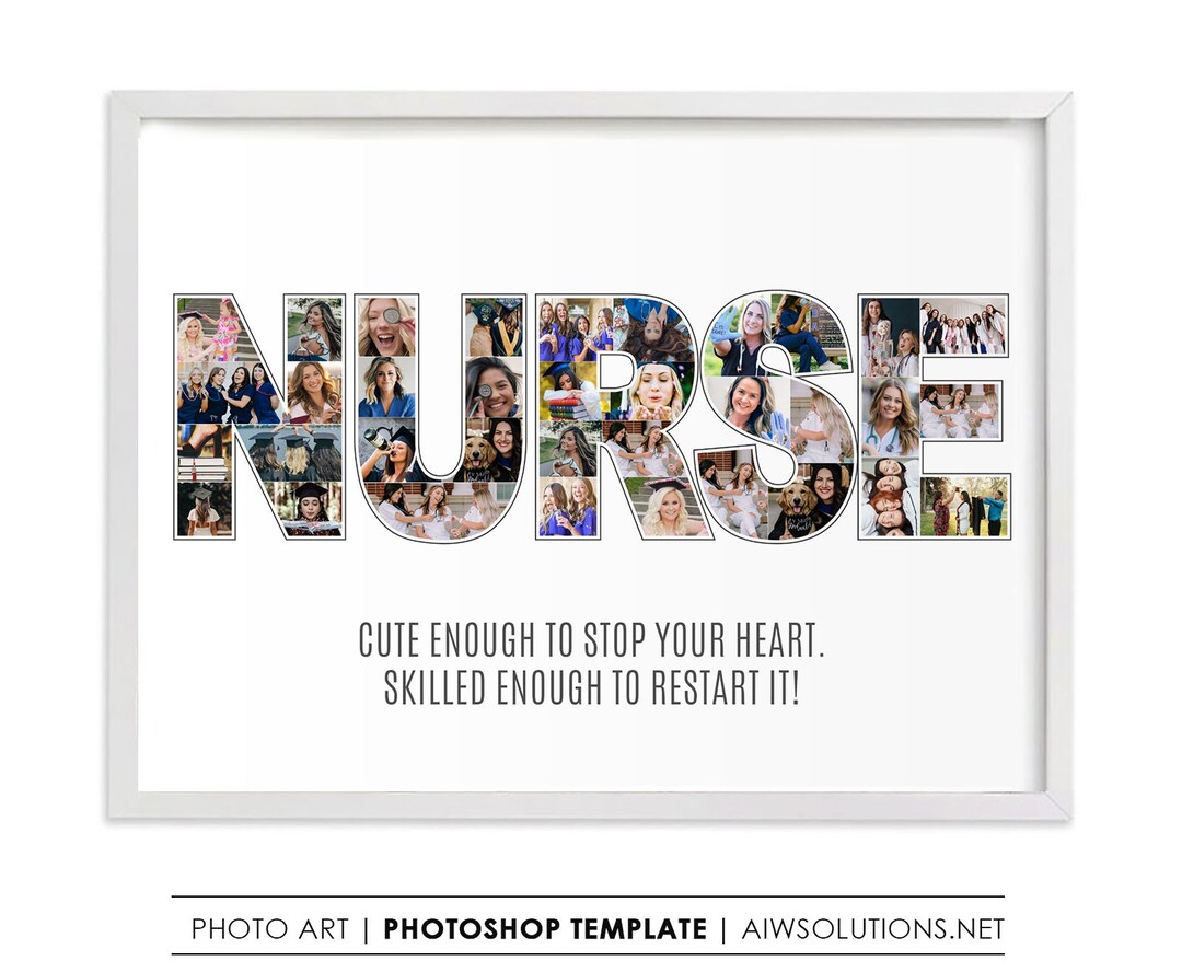 Nurse Photo Collage Template,healthcare Professional Gift, Medical ...