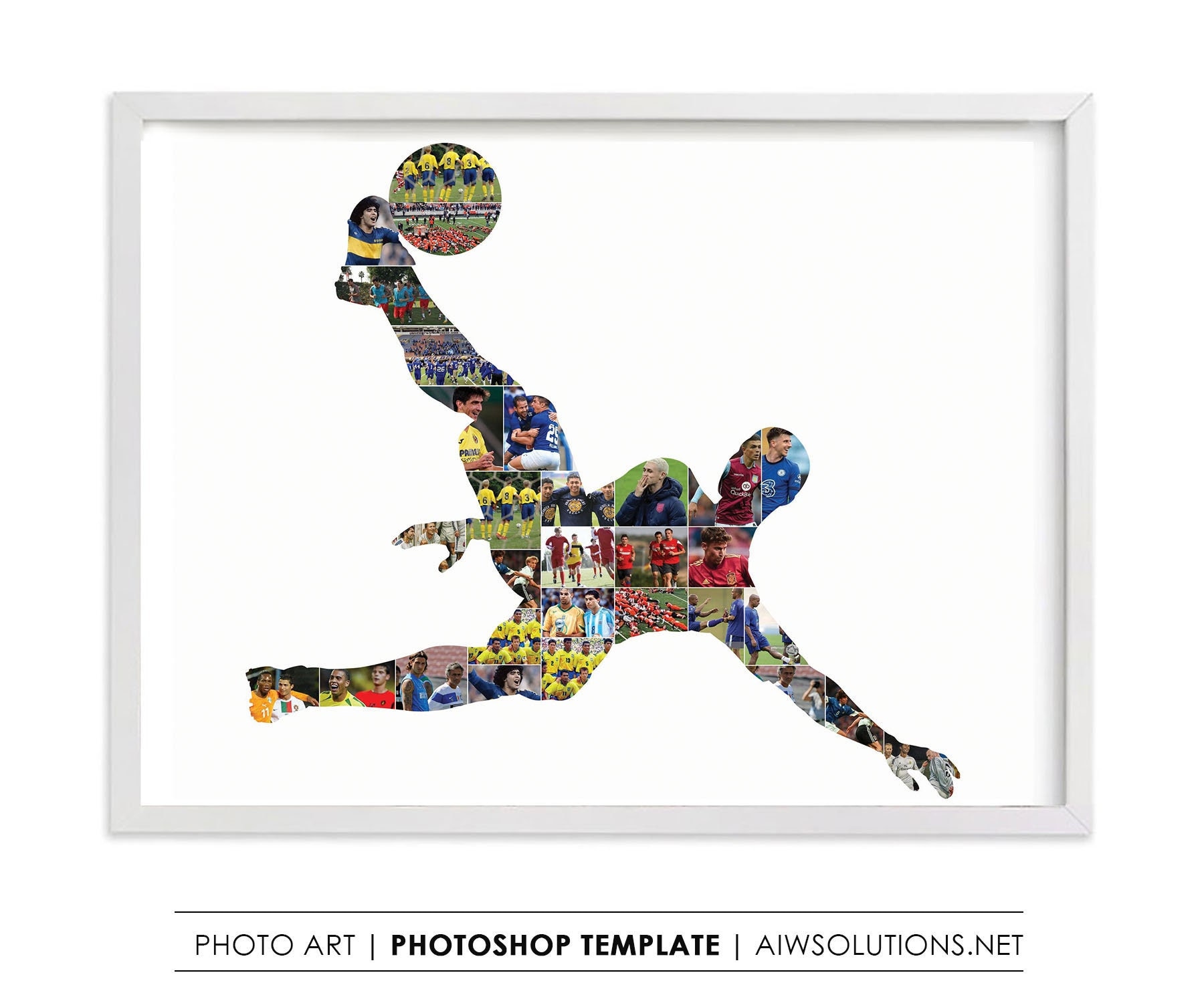 Man Soccer Photo Collage Football Collage Personalized Gift - Etsy