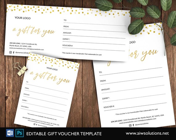 Gift Certificate Templates Word