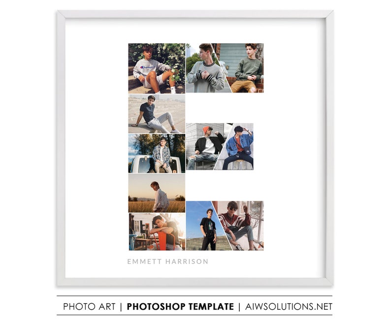 Letter E Photo Collage Alphabet Photo Collage E Within - Etsy