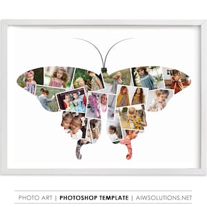 Butterfly Photo Collage Template, Butterfly Baby Shower Ideas ...