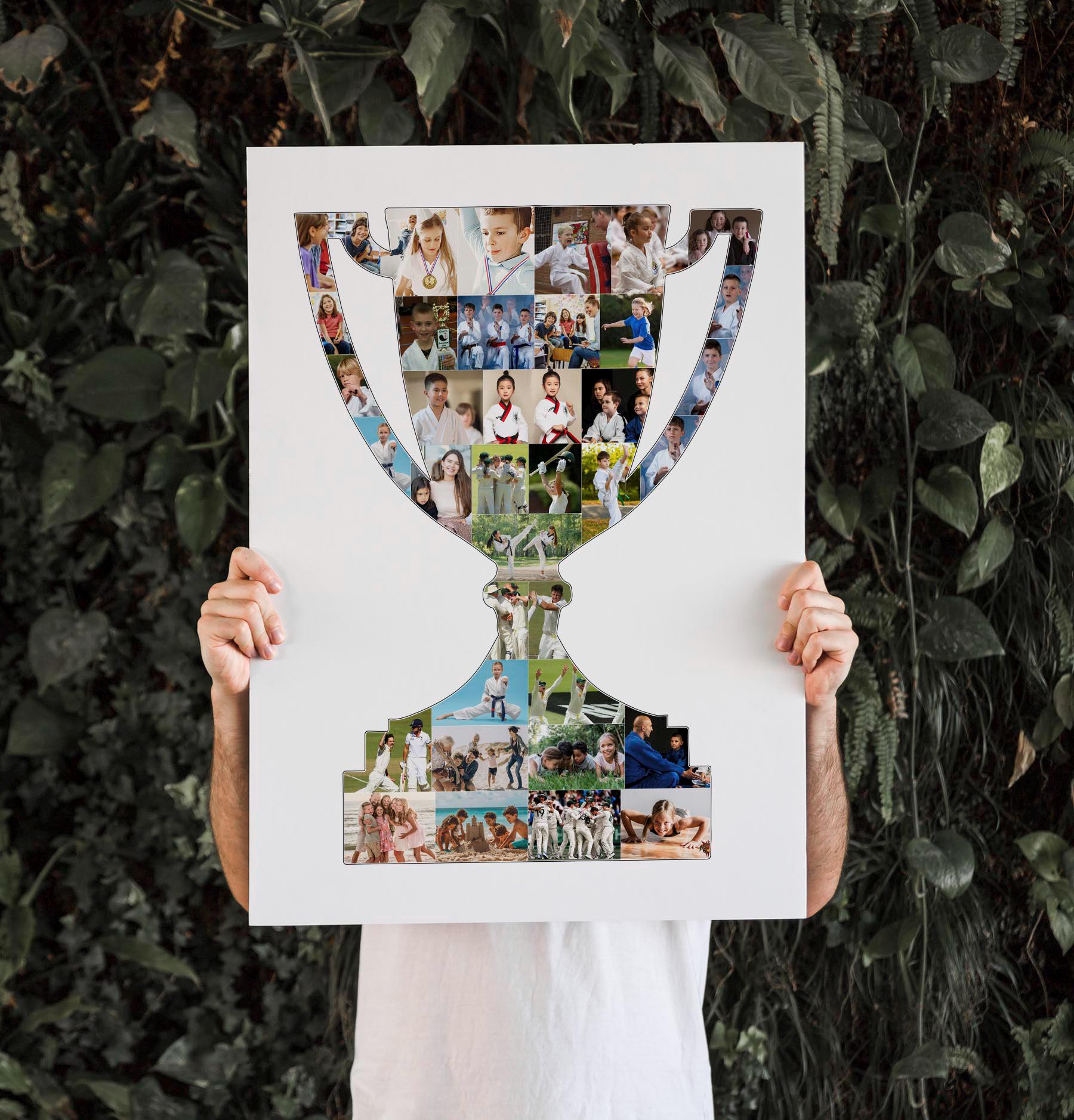 Trophy Photo Collage Template, Award Photo Collage, Sports Trophy ...