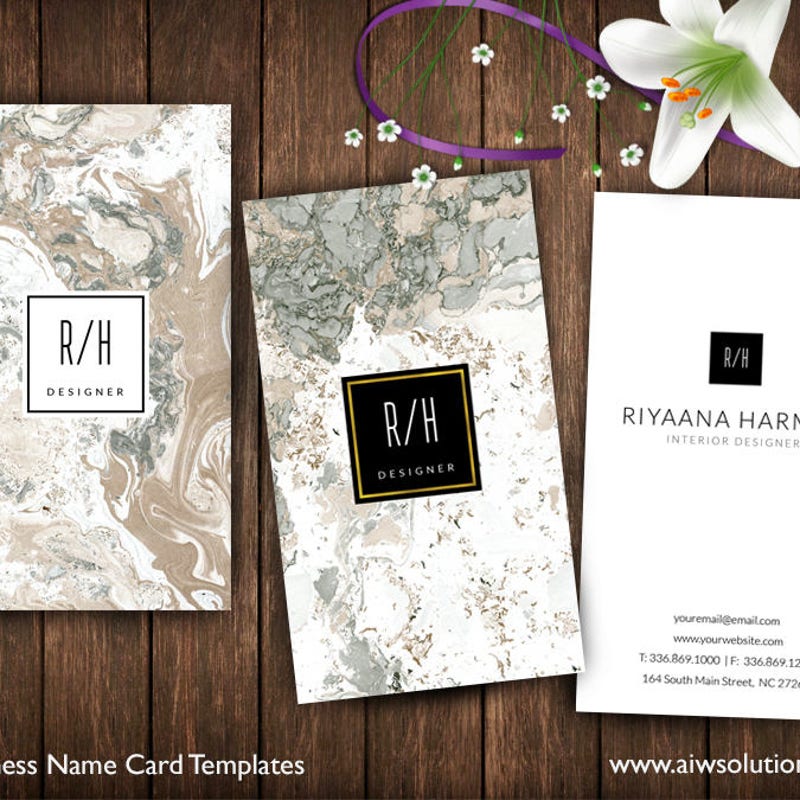 Marble Name Cards - Etsy